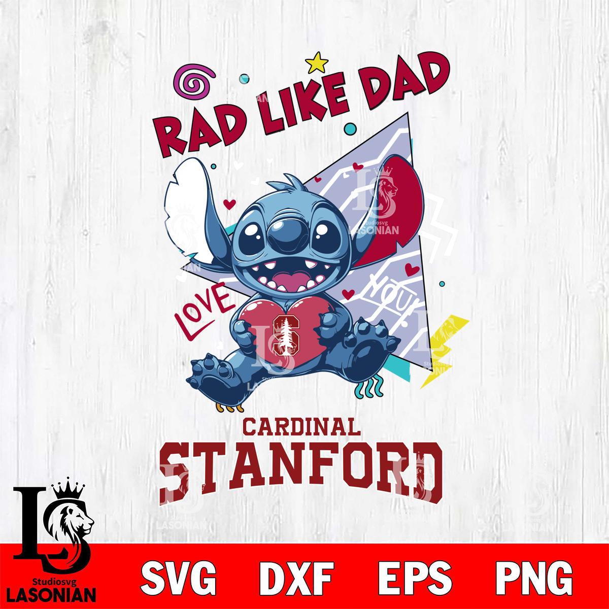 Stanford Cardinal Stitch Love Rad Like Dad – lasoniansvg
