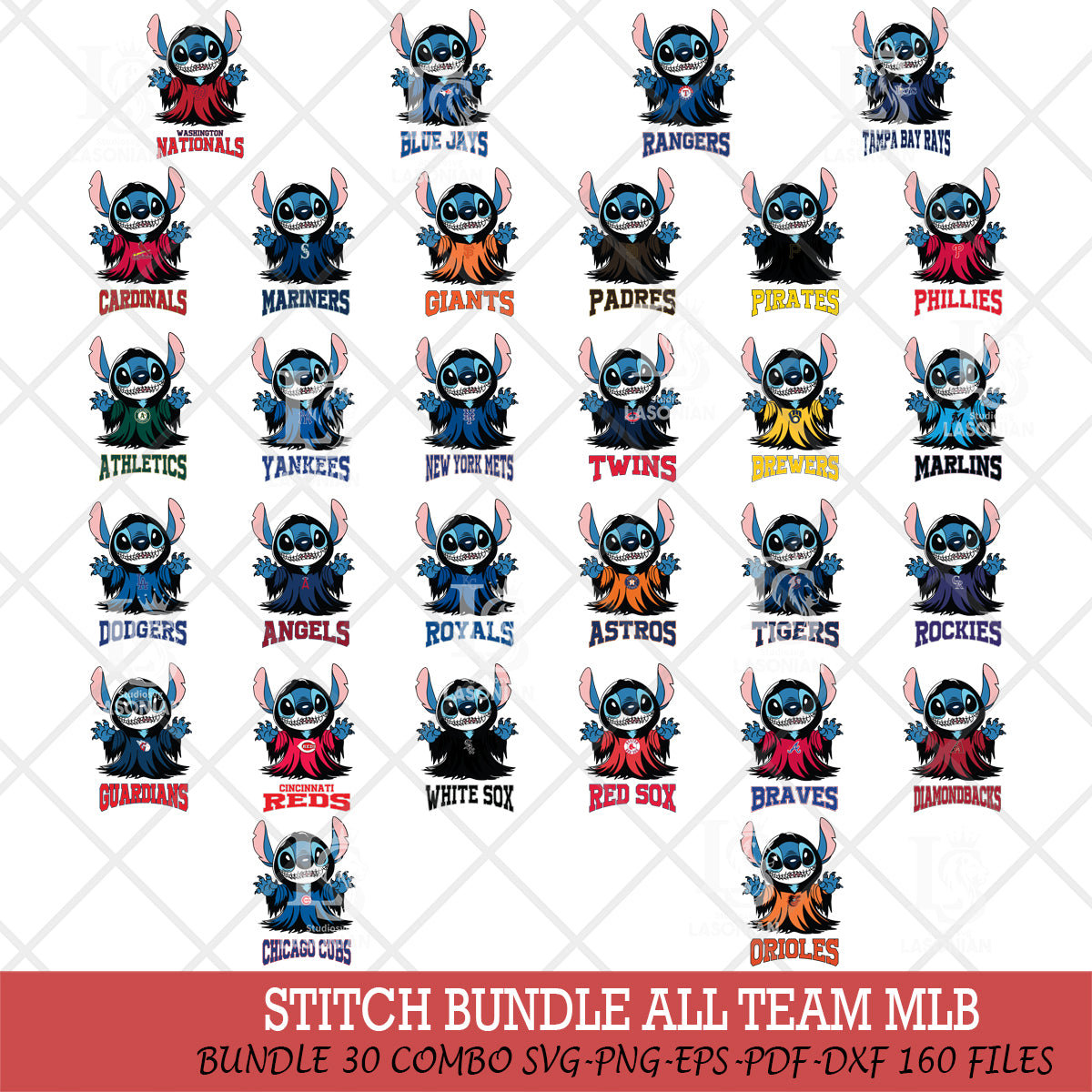 Stitch Ghost MLB – lasoniansvg