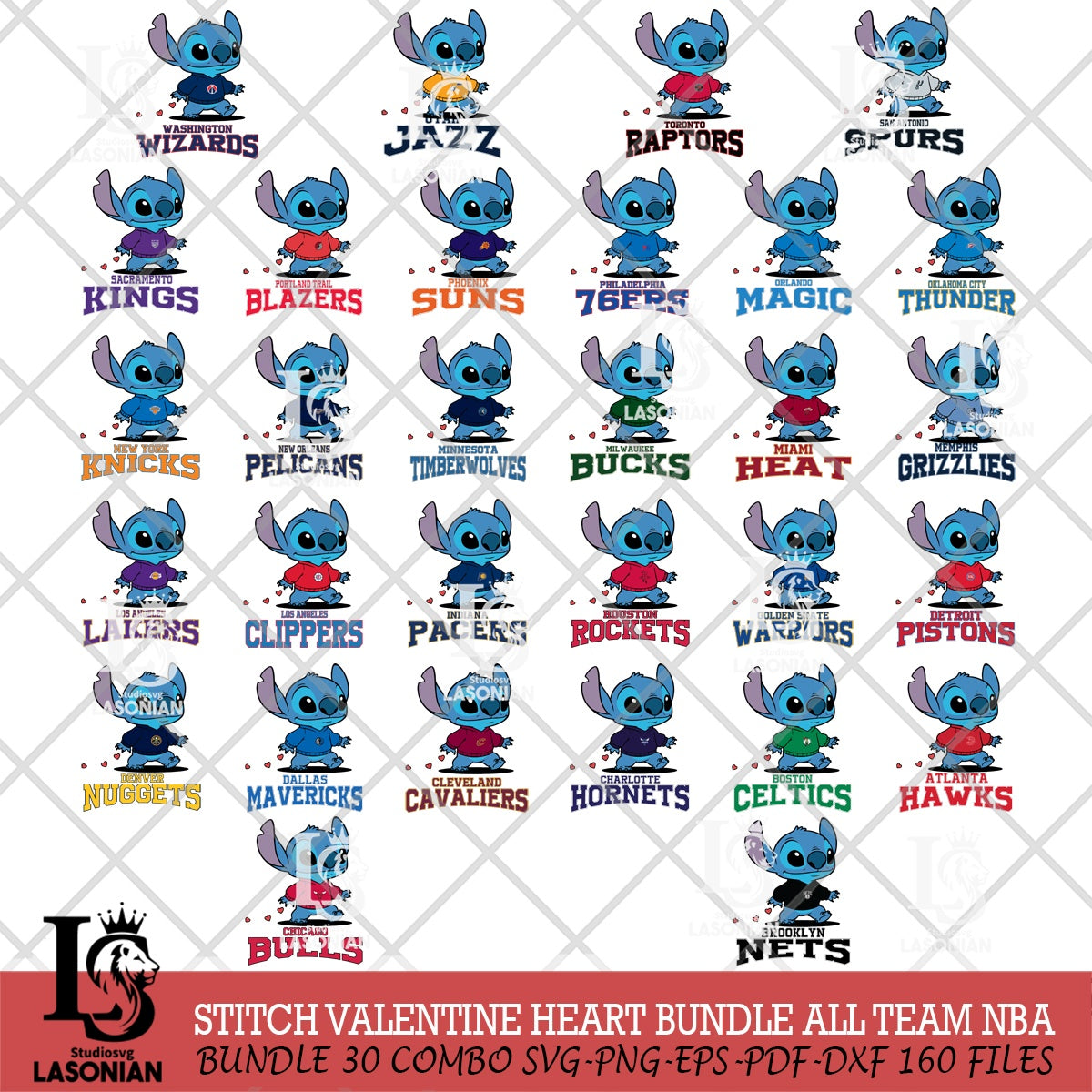 Stitch walking cartoon NBA File cut , Criucut , Digital Download, NBA ...