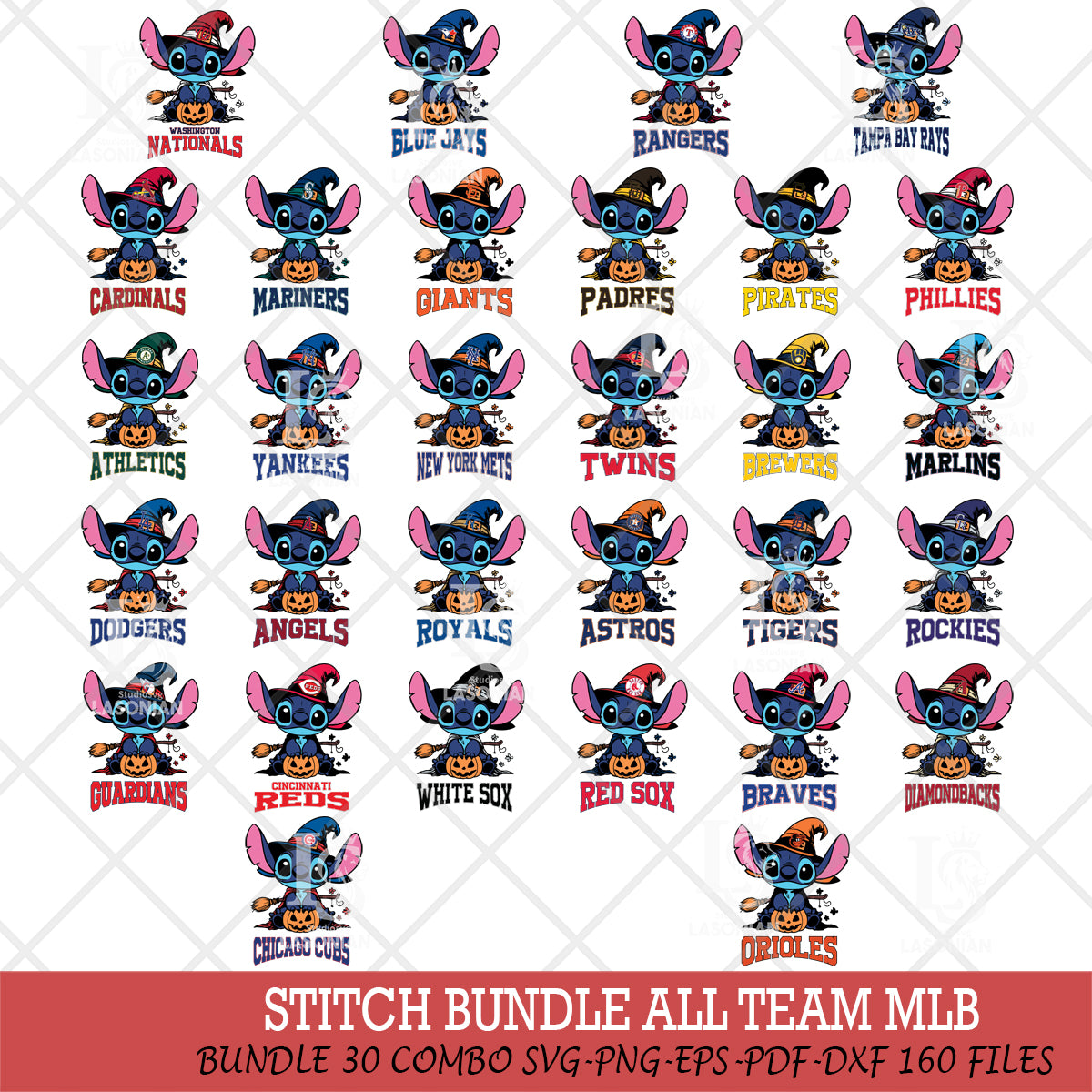 Stitch witch MLB – lasoniansvg