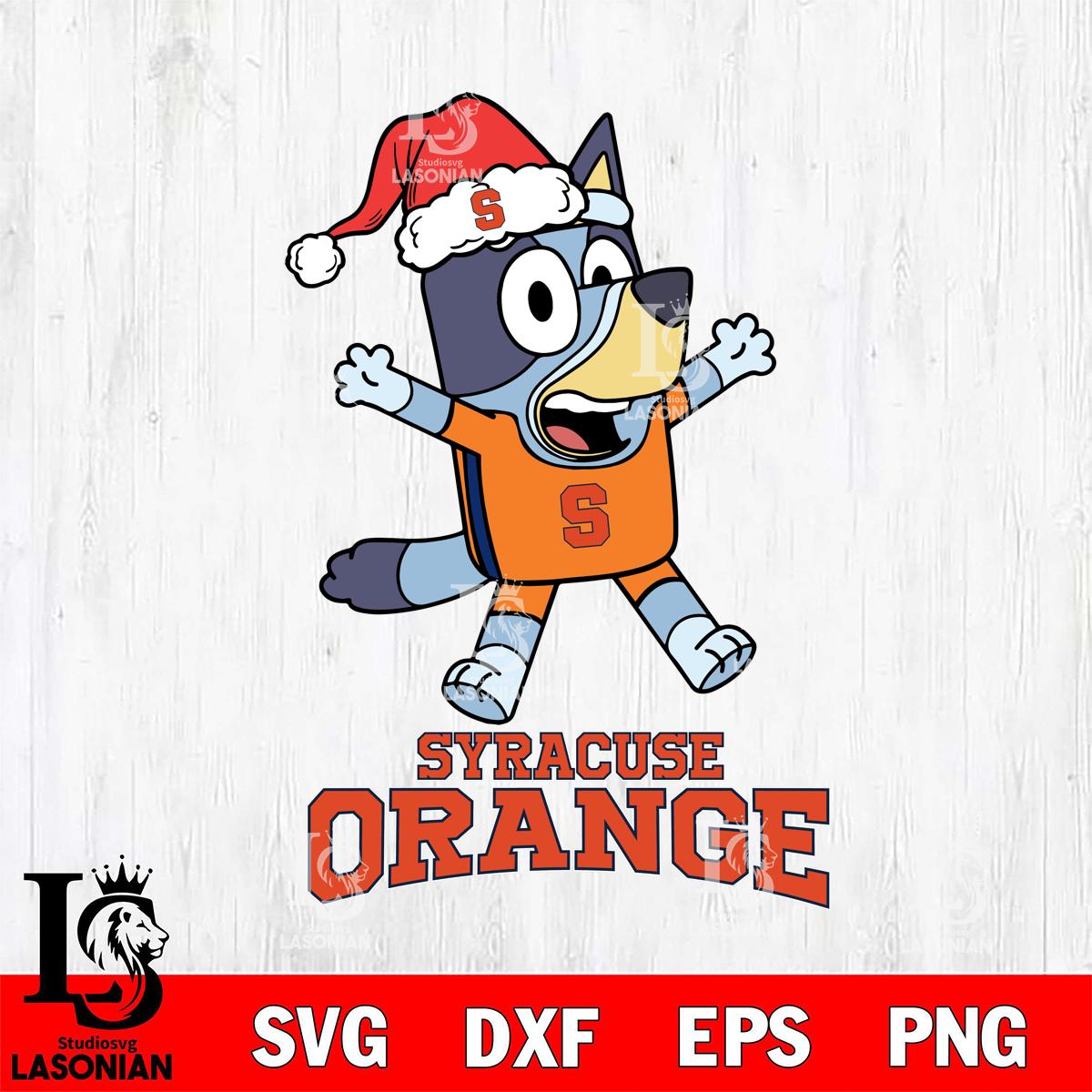 Syracuse Orange Bluey Happy Christmas – lasoniansvg