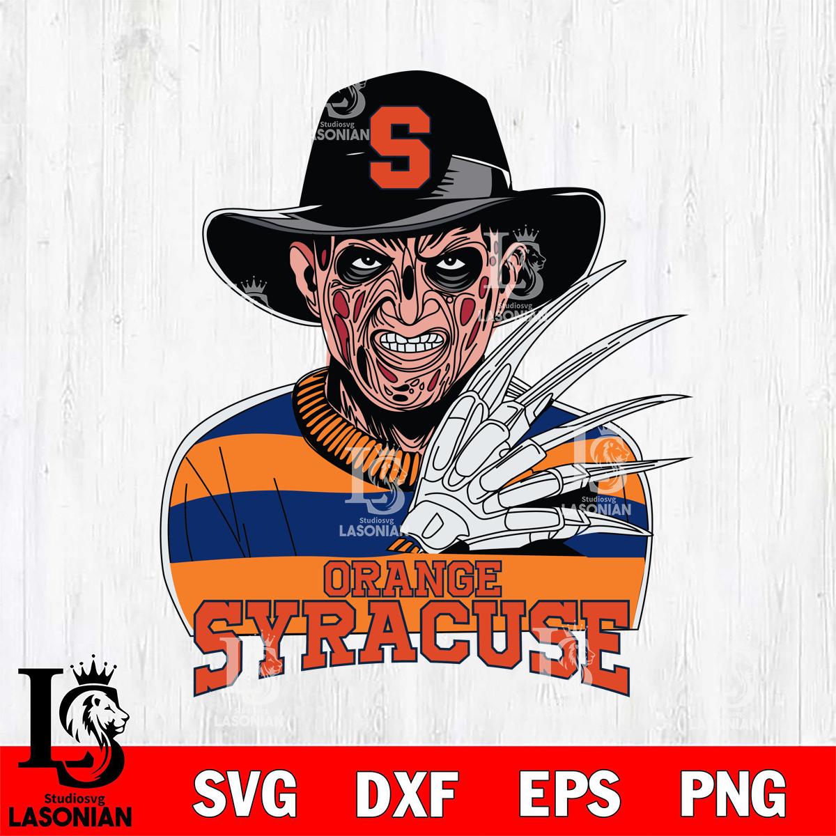 Syracuse Orange Freddy Krueger Horror Halloween – lasoniansvg