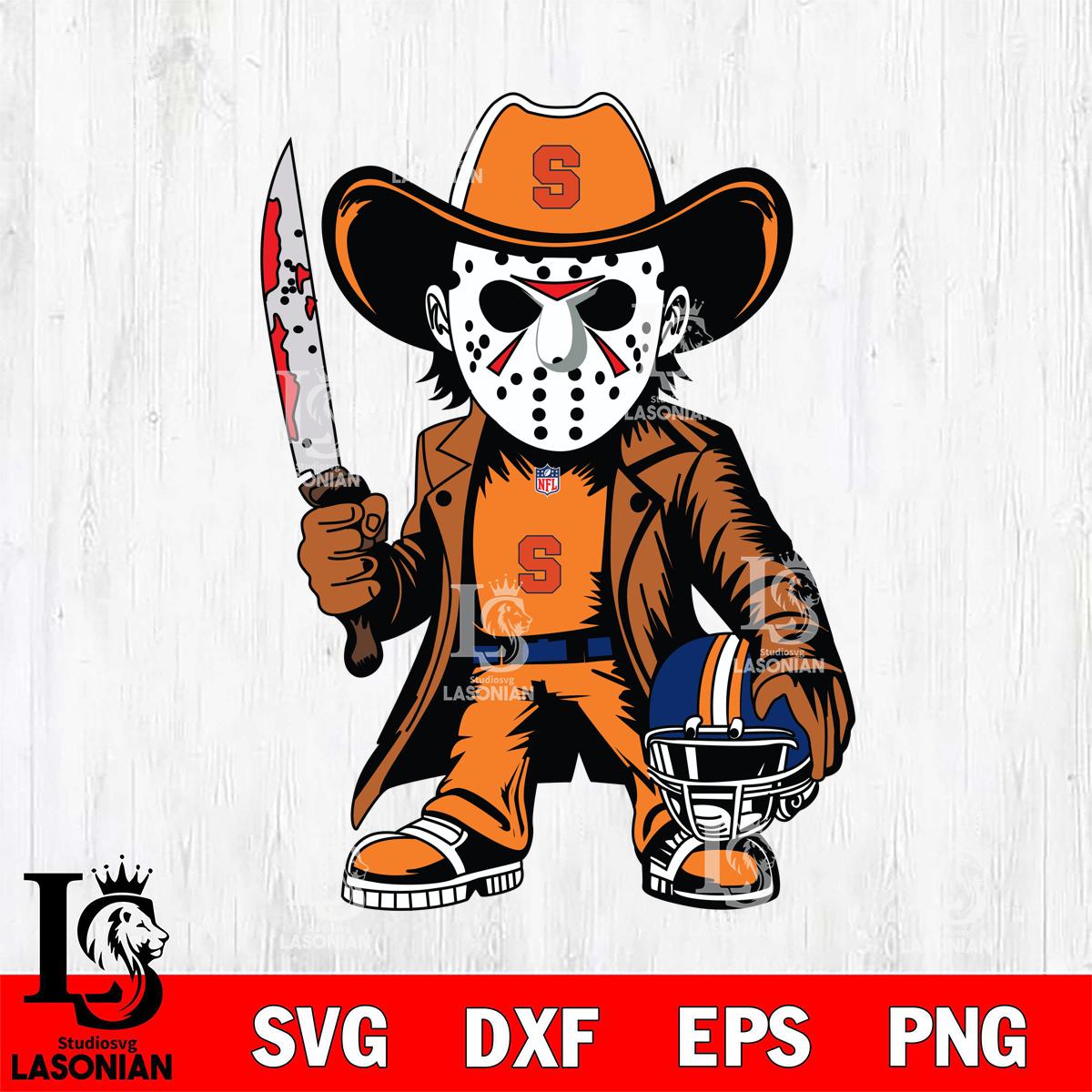 Syracuse Orange Jason Voorhees Horror – lasoniansvg