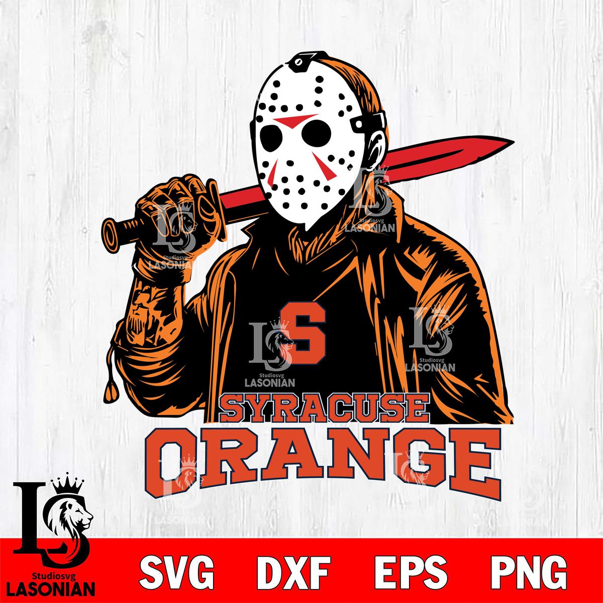 Syracuse Orange Jason Voorhees Horror 12 – lasoniansvg