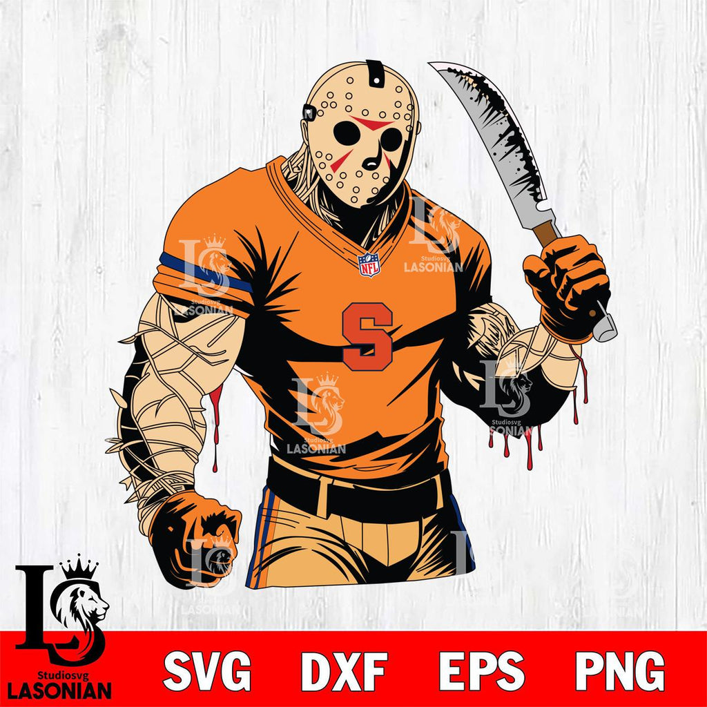 Syracuse Orange Jason Voorhees Horror 8 – lasoniansvg
