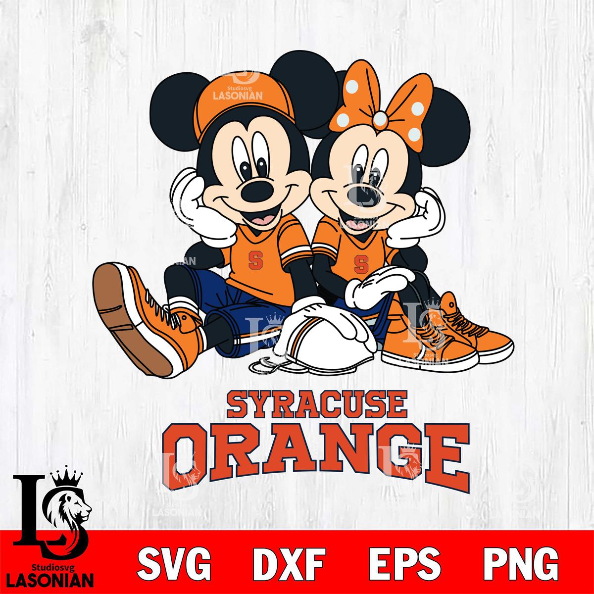 Syracuse Orange Mickey Minnie Mouse Football Sit – lasoniansvg