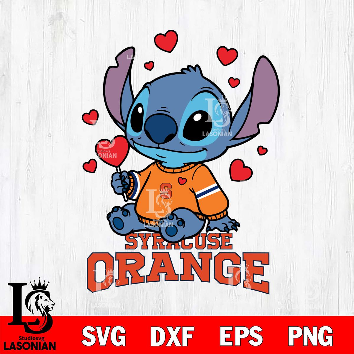 Syracuse Orange Stitch Valentine Cute Digital Download, NCAA SVG DXF ...