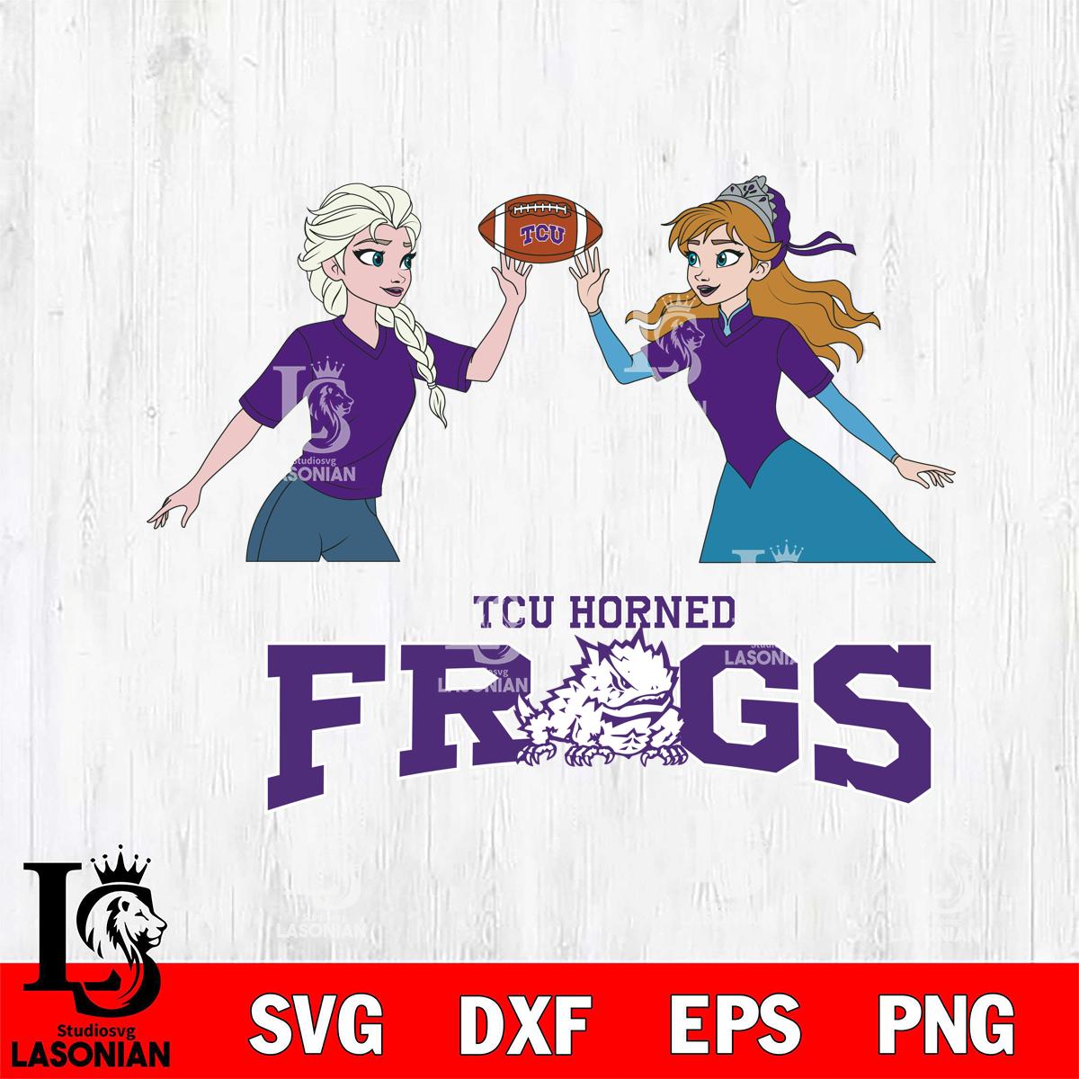 TCU Horned Frogs Elsa & Anna Football – lasoniansvg