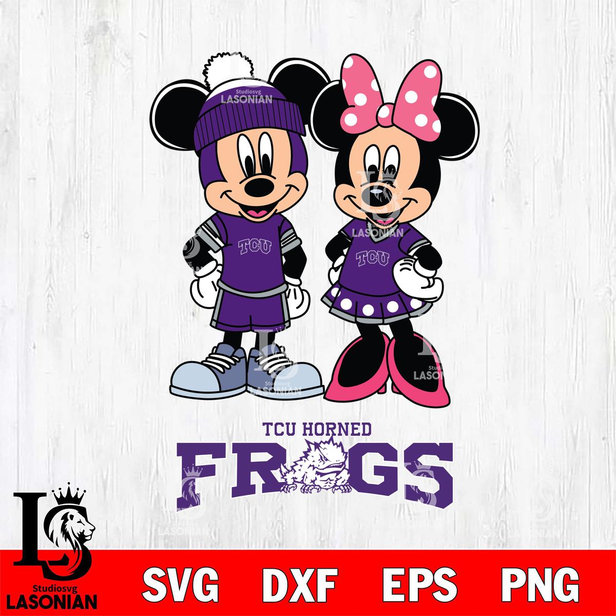 TCU Horned Frogs Mickey Minnie Mouse Pink – lasoniansvg