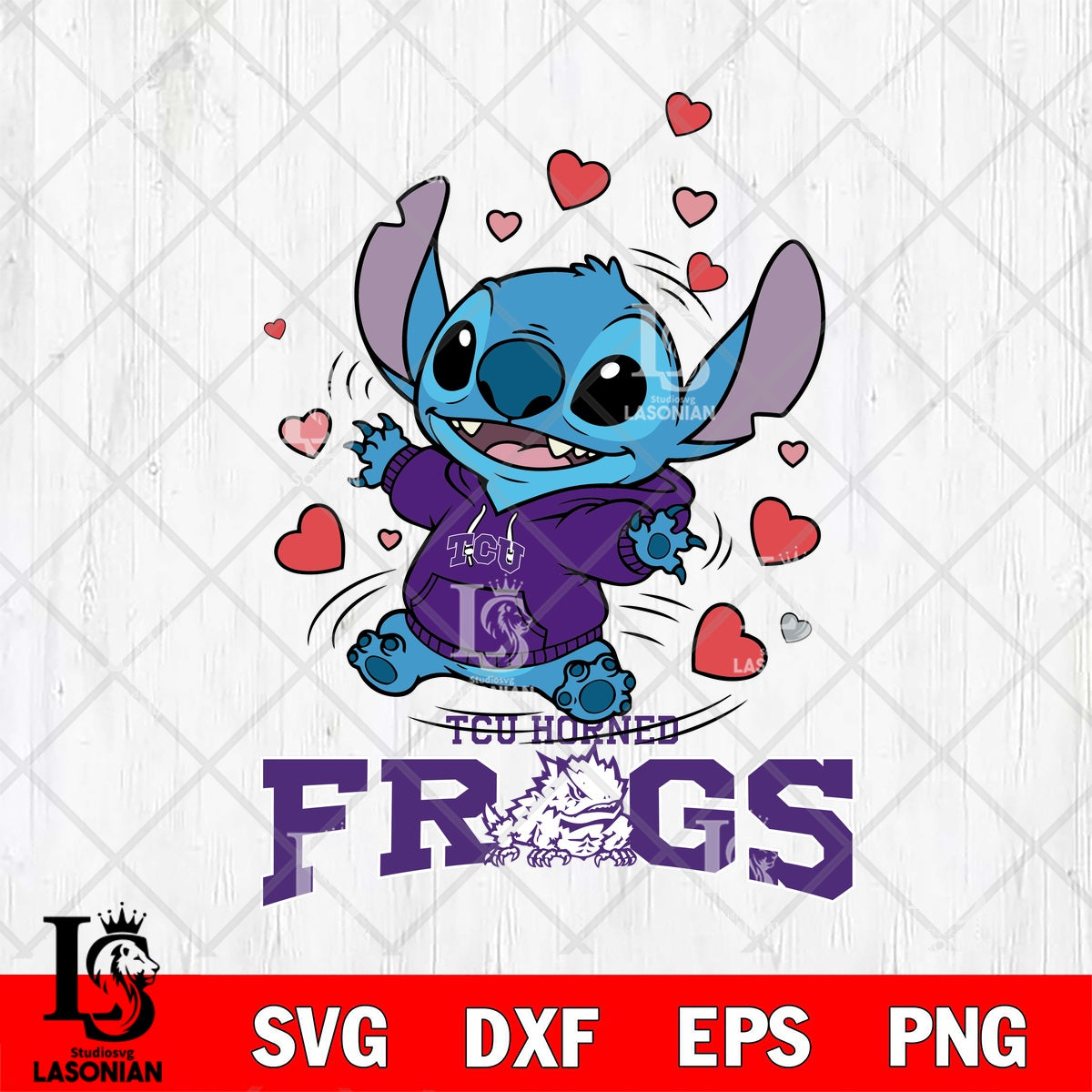 TCU Horned Frogs Stitch jumping File cut , Football Criucut , Digital ...