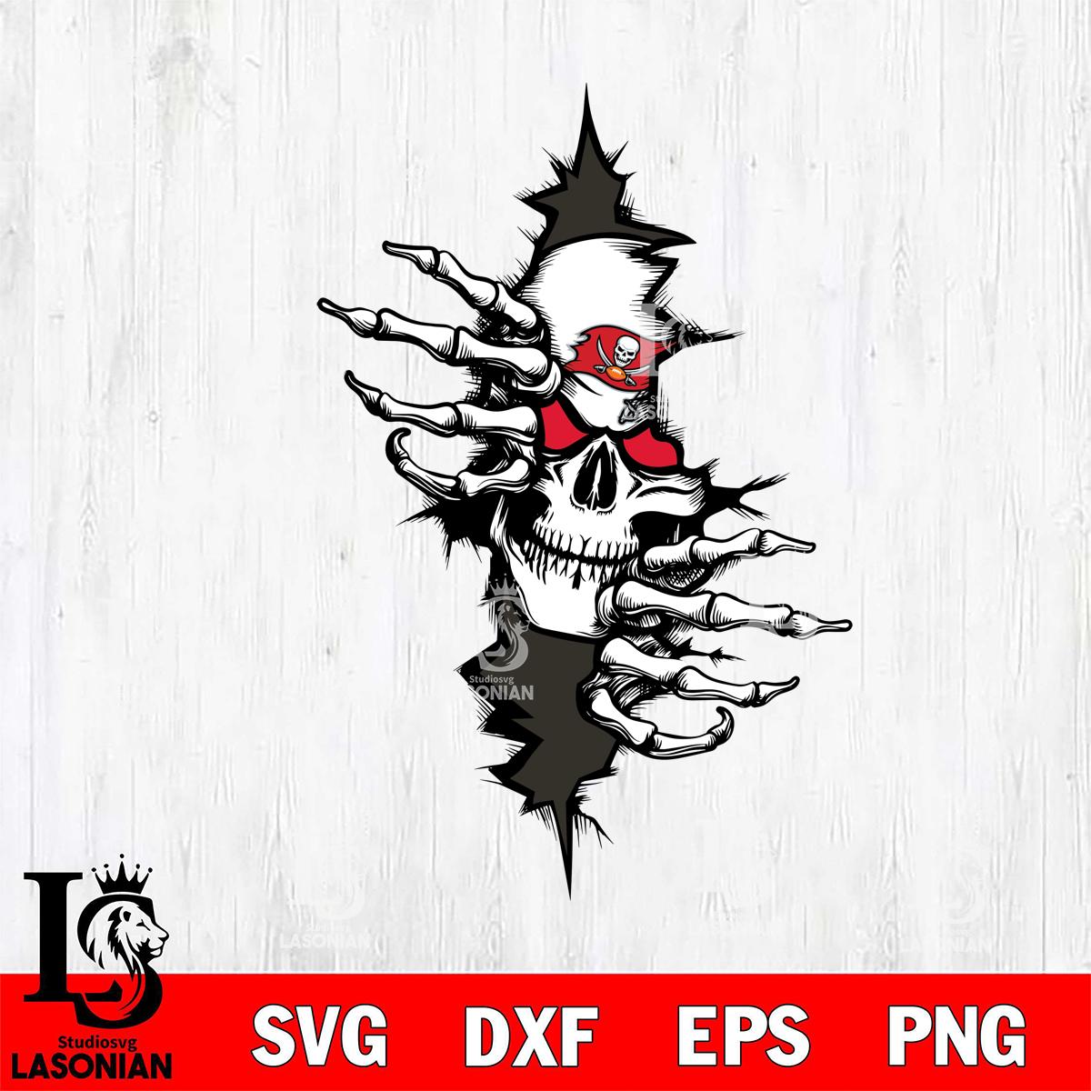 Tampa Bay Buccaneers Badass Skull SVG – lasoniansvg