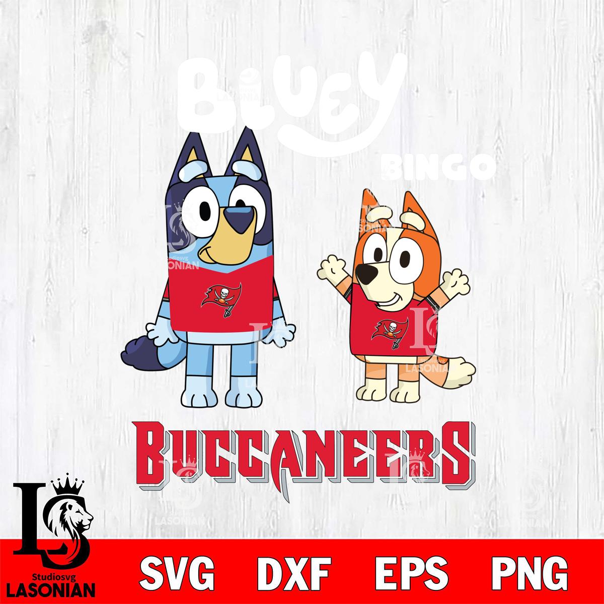 Tampa Bay Buccaneers Bluey & Bingo 4 – lasoniansvg
