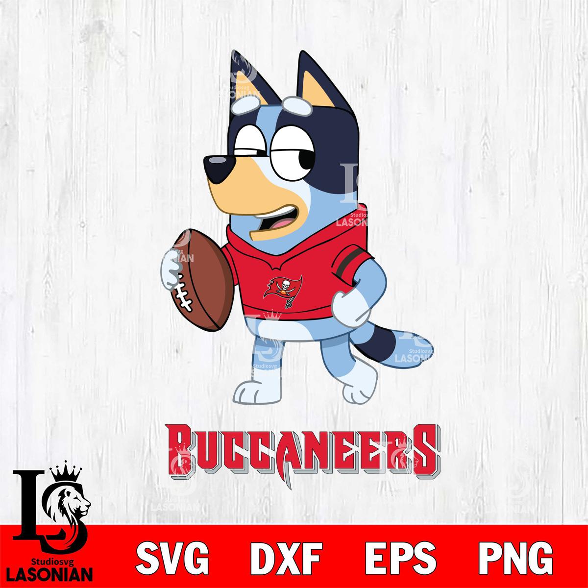 Tampa Bay Buccaneers Bluey Football Sport – lasoniansvg