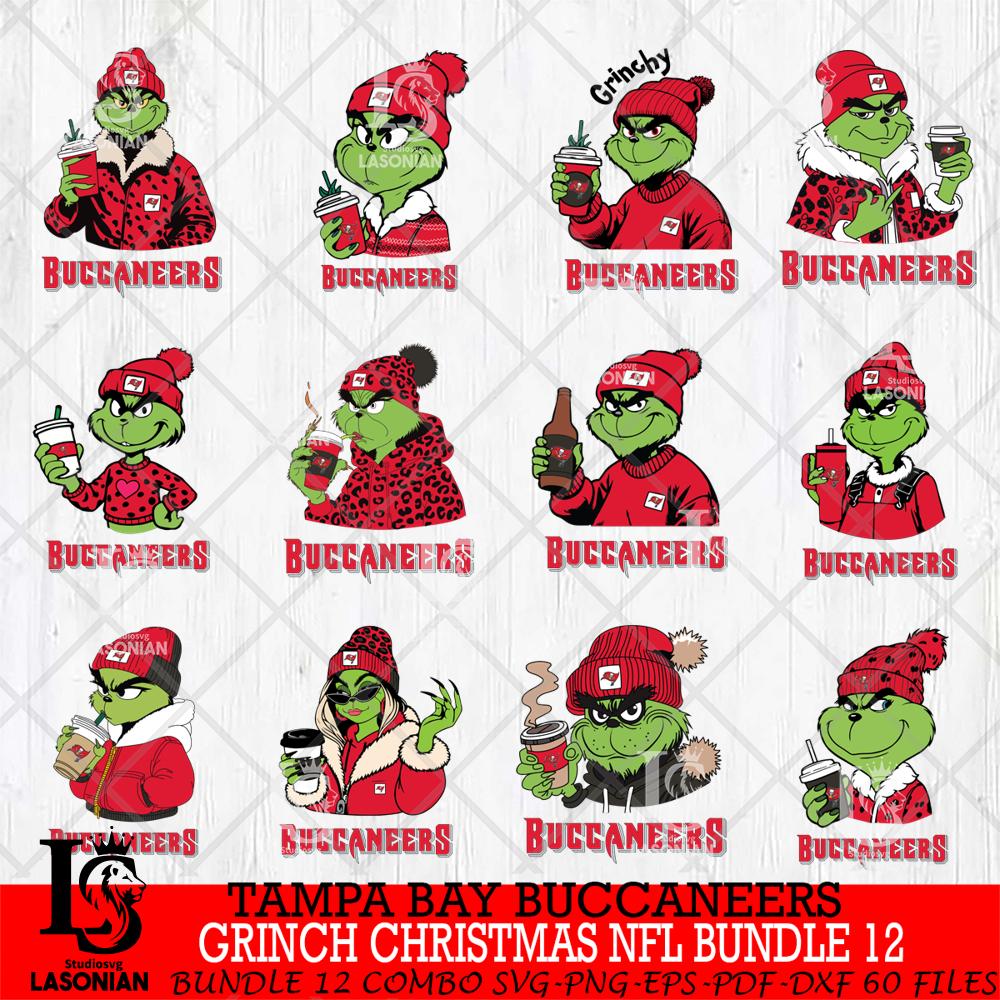 Tampa Bay Buccaneers Grinch Christmas NFL Bundle 12 – lasoniansvg