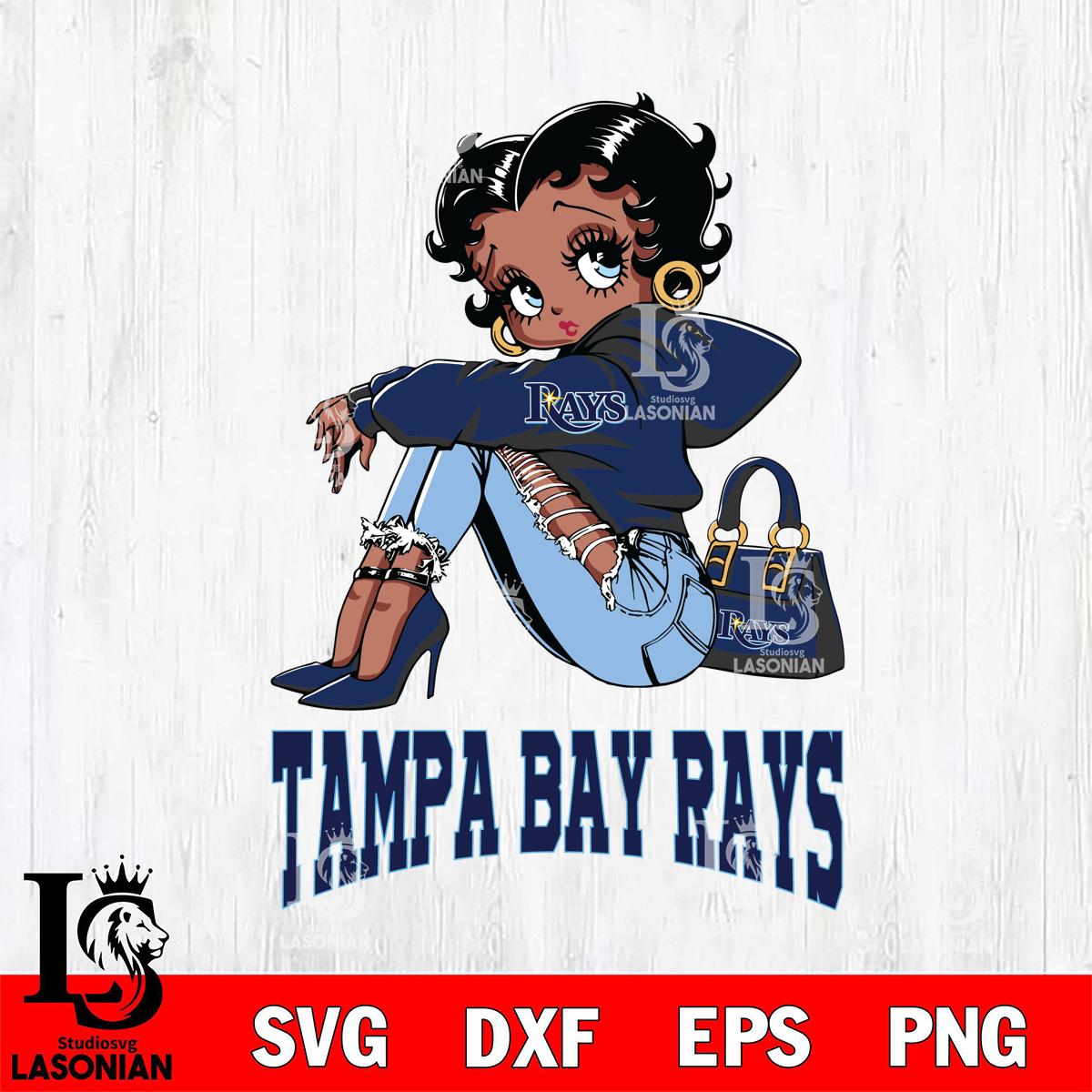 Tampa Bay Rays Betty Boop Black Fan Girl – lasoniansvg