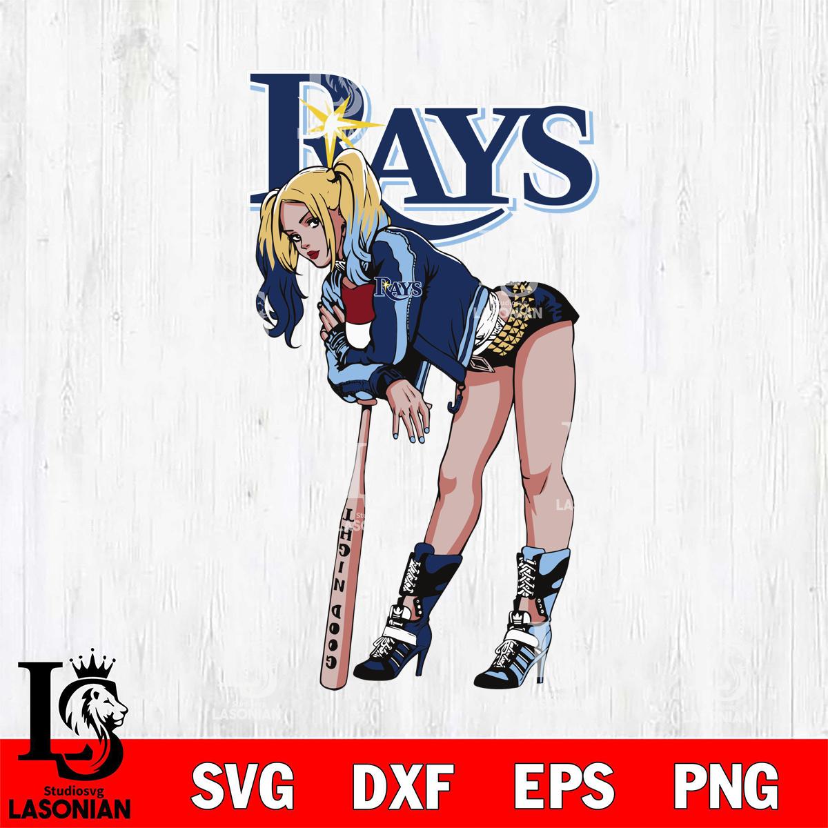 Tampa Bay Rays Fan Girl Harley Quinn MLB – lasoniansvg