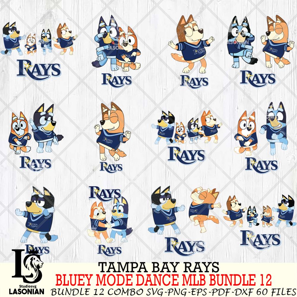 Tampa Bay Rays Bluey Dance MLB Bundle 12 SVG – lasoniansvg