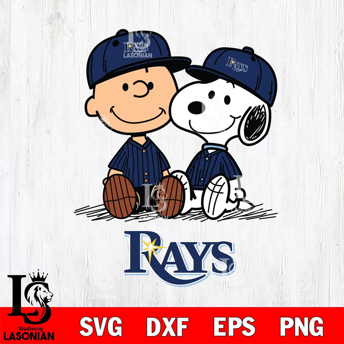 Tampa Bay Rays snoopy and charlie brown sit baseball – lasoniansvg