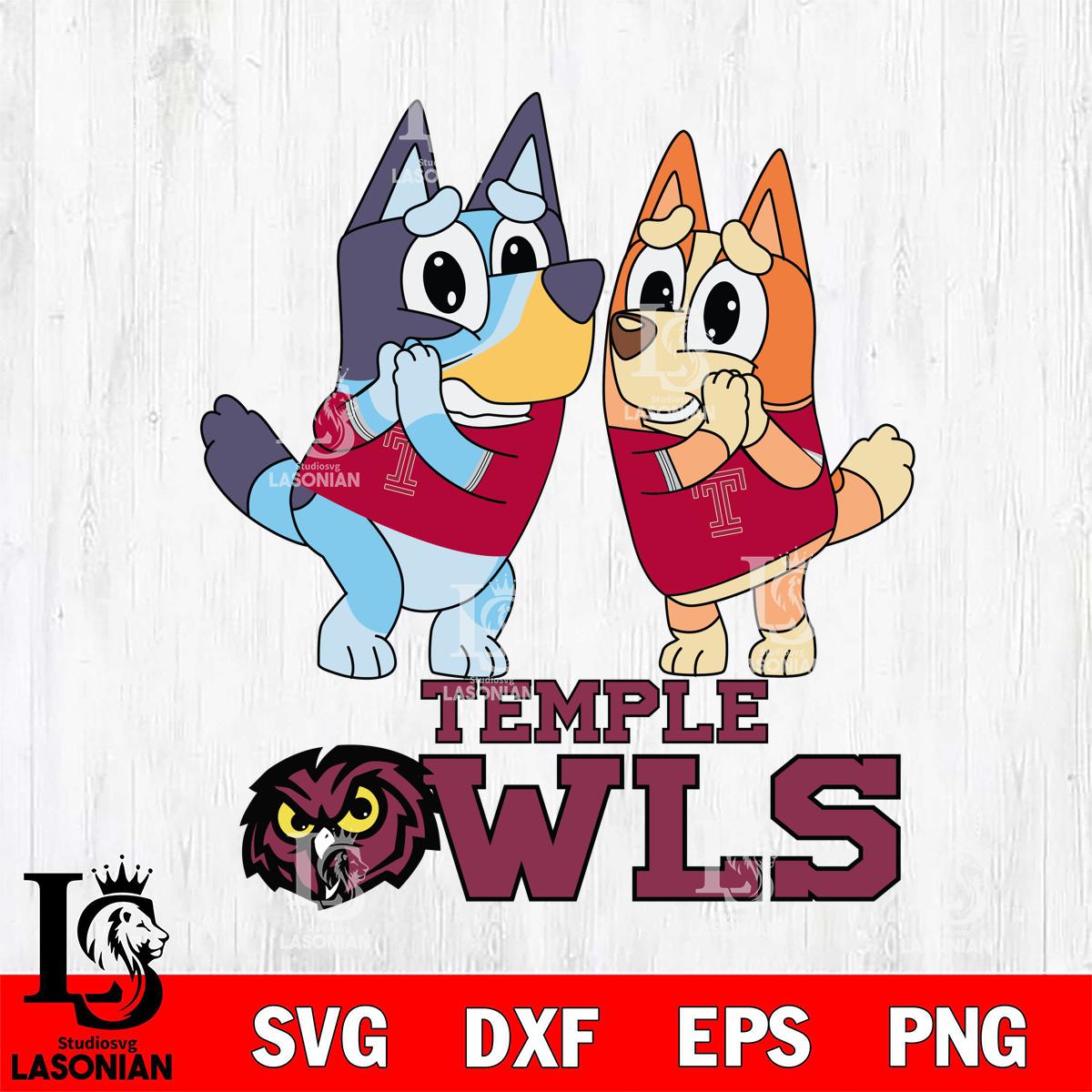 Temple Owls Bluey & Bingo 5 – lasoniansvg