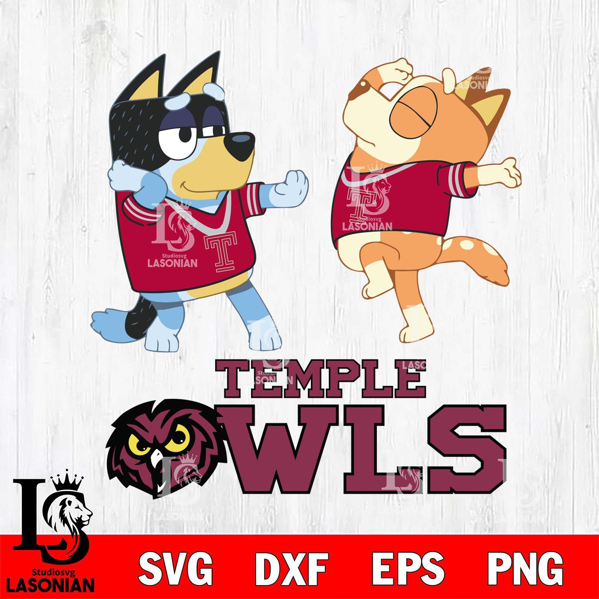 Temple Owls Bluey Dance – lasoniansvg