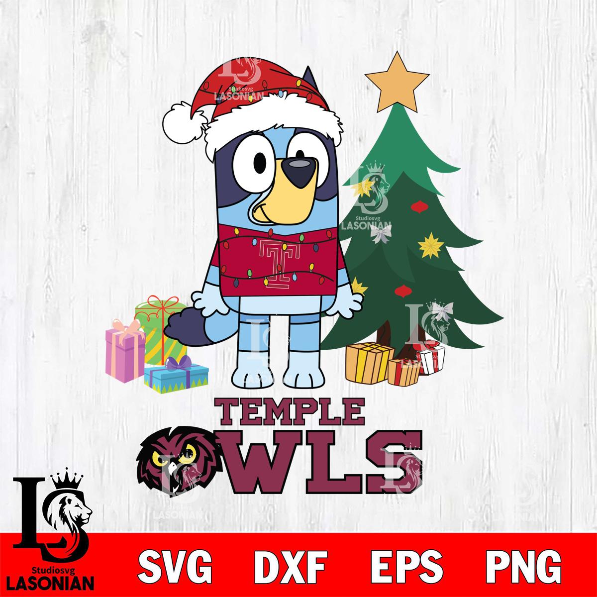 Temple Owls Christmas Bluey Tree Sport – lasoniansvg