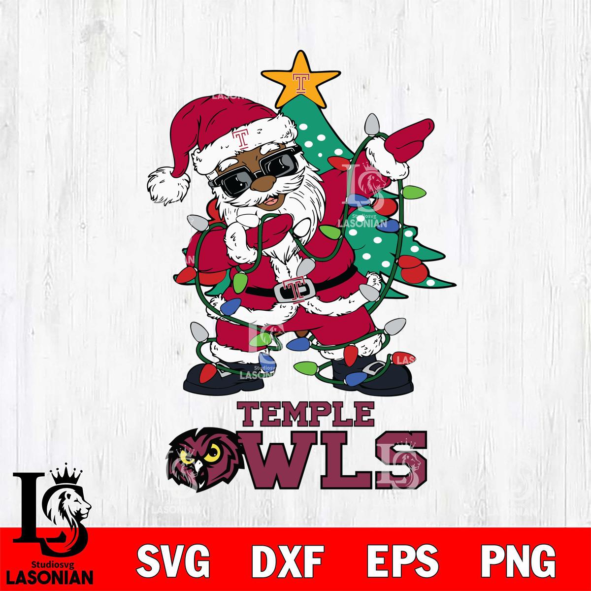 Temple Owls Santa Claus Ugly Christmas – lasoniansvg