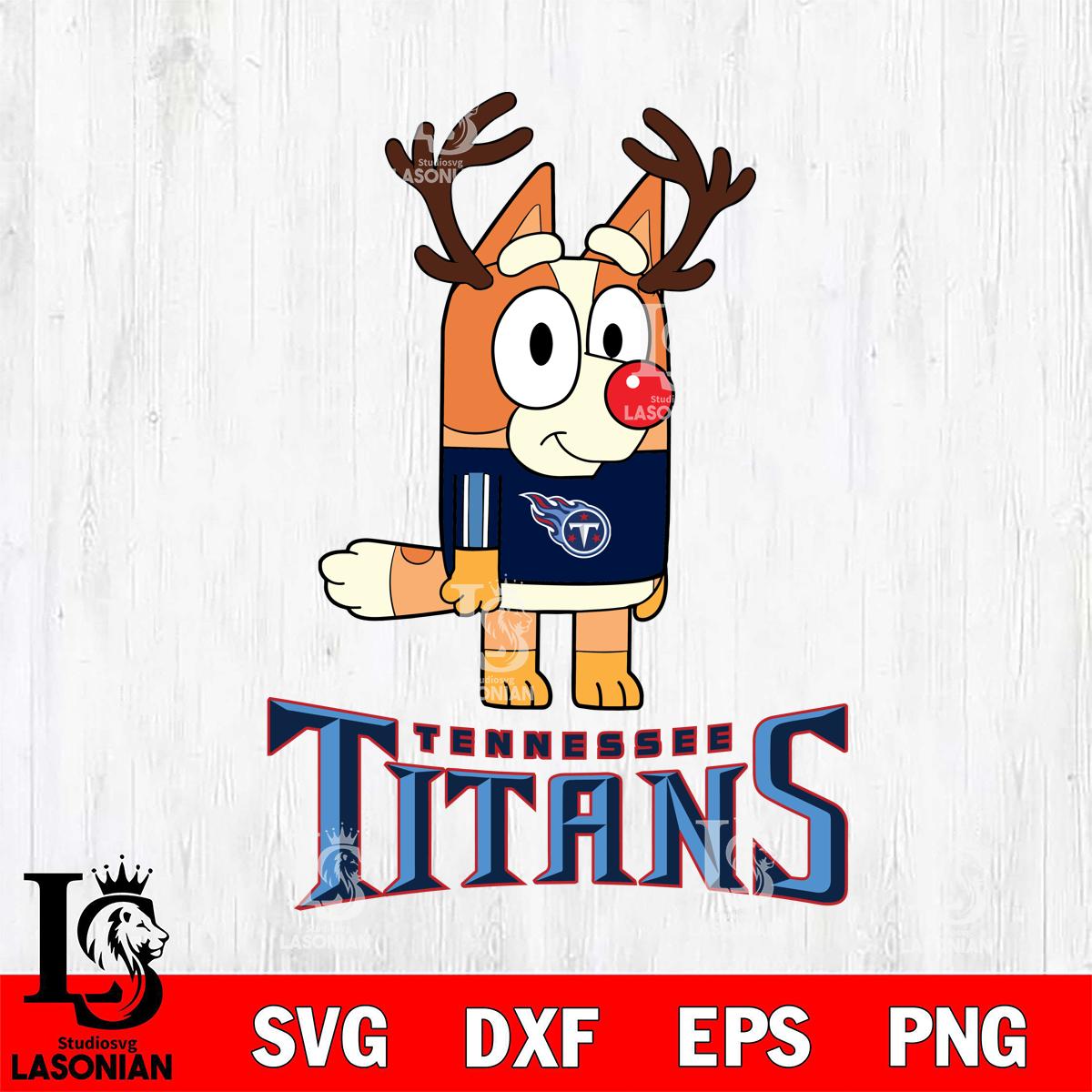 Tennessee Titans Bluey Chilli Christmas Deer – lasoniansvg