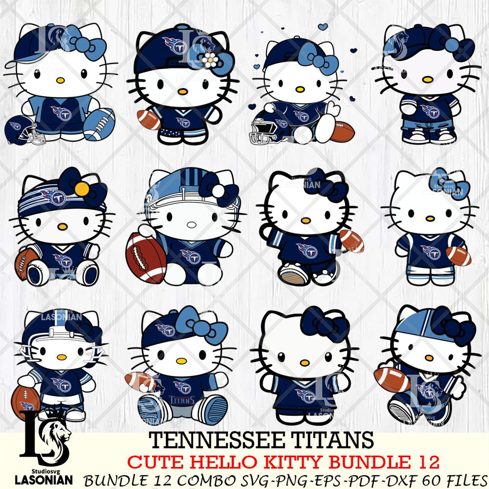 Tennessee Titans Cute Hello Kitty NFL Bundle 12 SVG – lasoniansvg