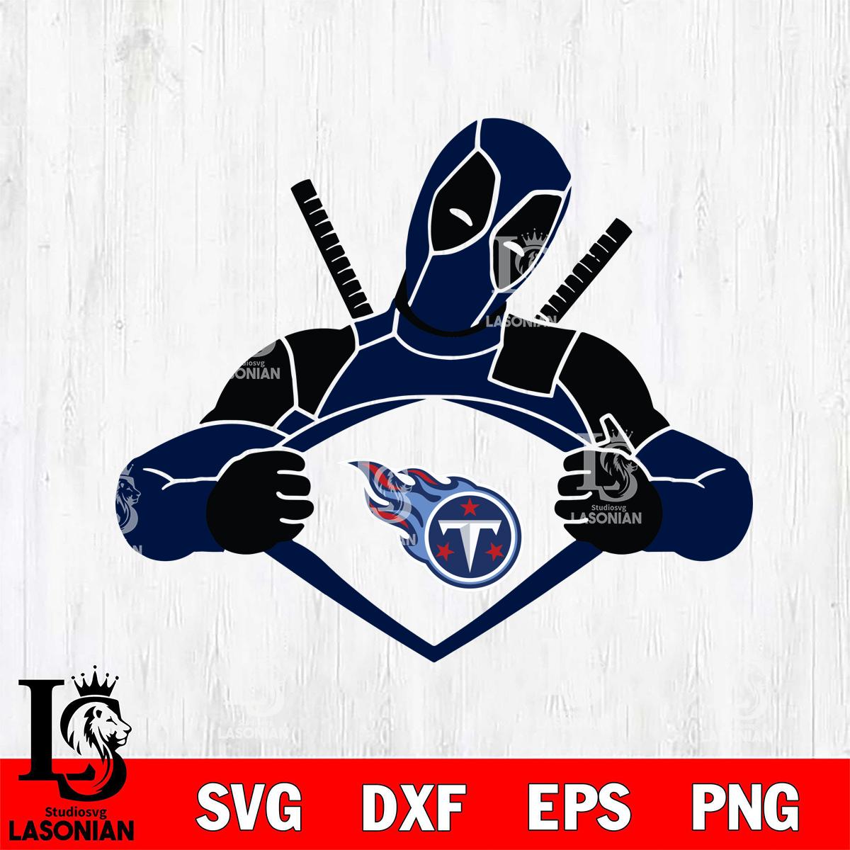 Tennessee Titans Deadpool heart sport – lasoniansvg