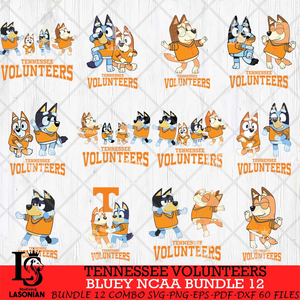 Tennessee Volunteers Bluey Dace Mode NCAA Bundle 12 SVG – lasoniansvg