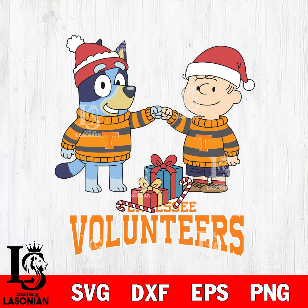 Tennessee Volunteers Bluey With Charlie Brown Christmas – lasoniansvg