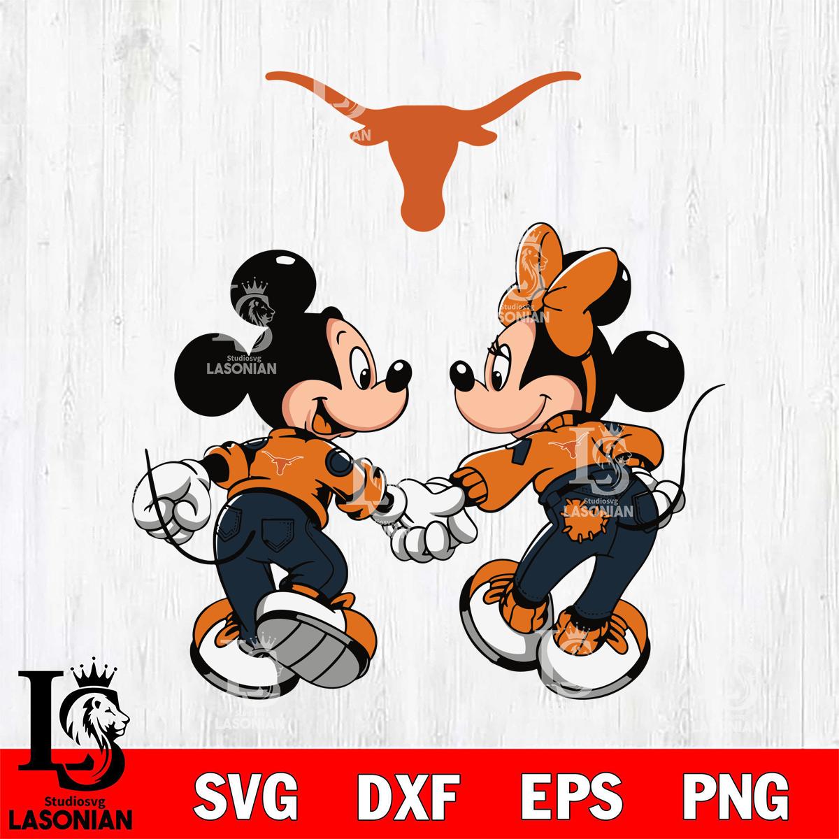 Texas Longhorns Fan Minnie And Mickey Love – lasoniansvg
