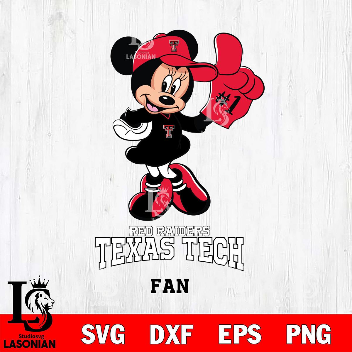 Texas Tech Red Raiders #1 Fan Minnie Mouse – lasoniansvg