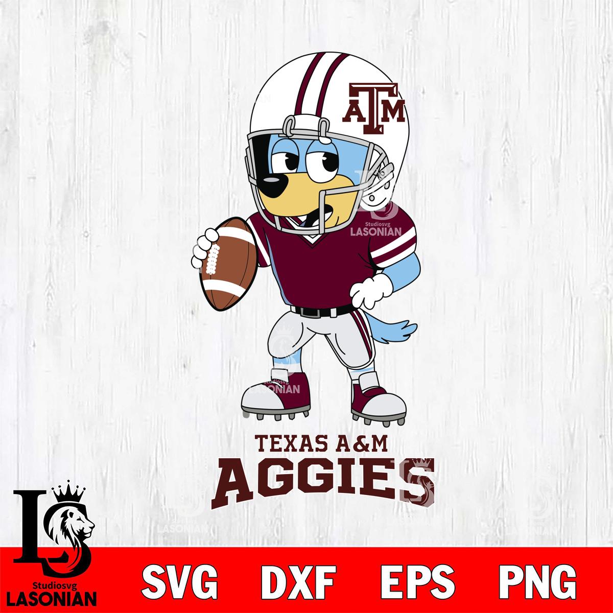 Texas A&M Aggies Bluey rugby – lasoniansvg