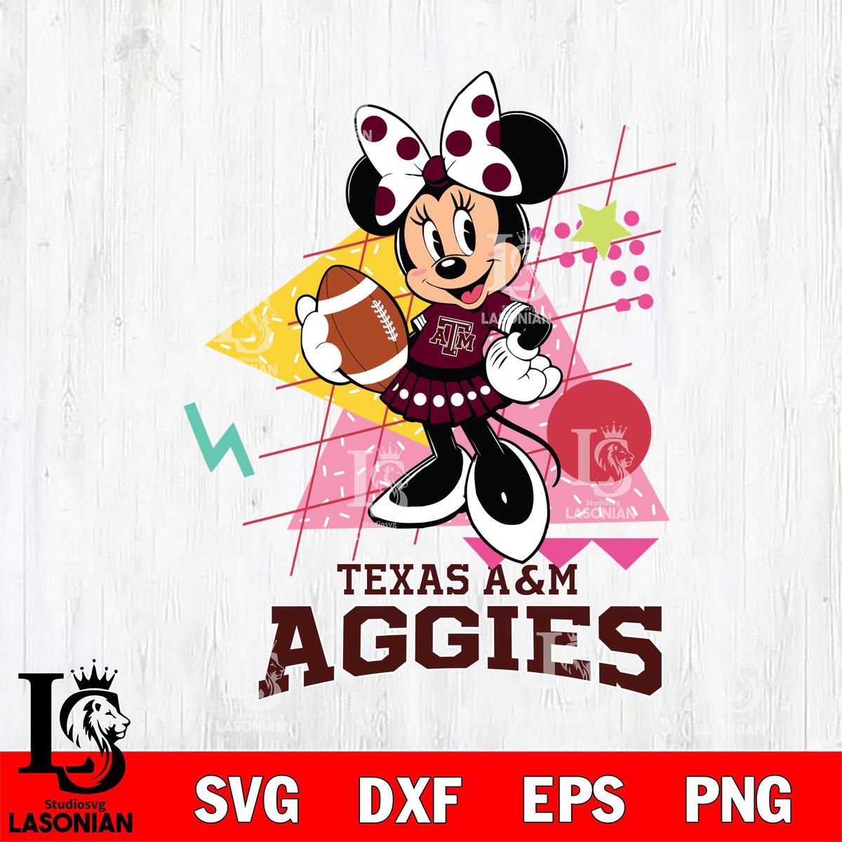 Texas A&M Aggies Minnie Mouse Sport – lasoniansvg