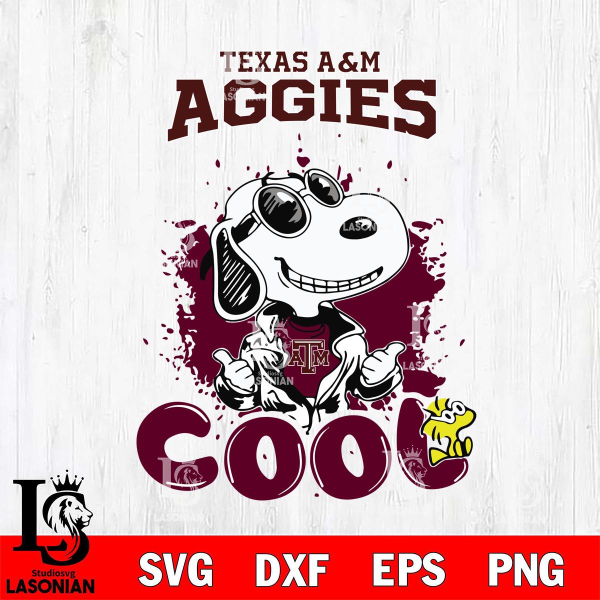Texas A&M Aggies Snoopy Sport 7 – lasoniansvg