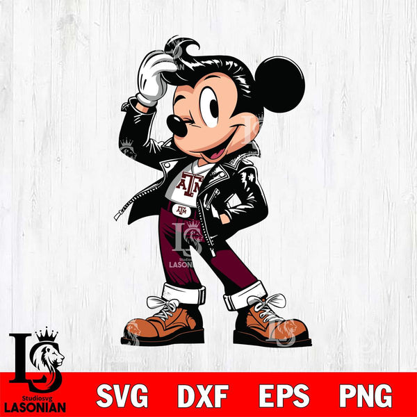 Texas A M Aggies Handsome Mickey Mouse – lasoniansvg