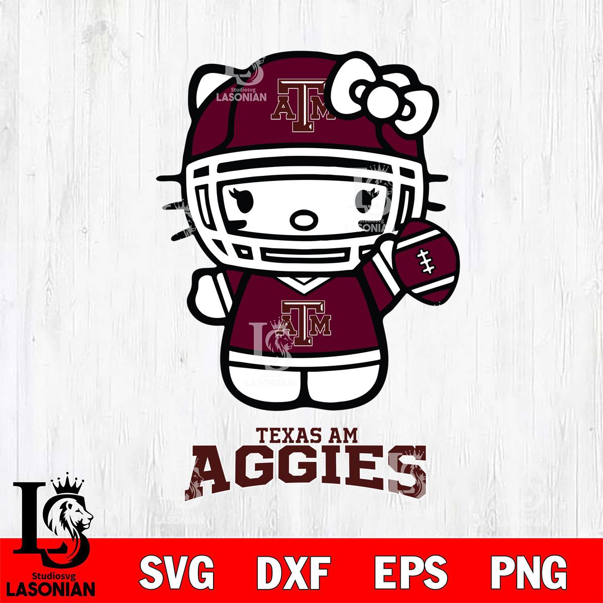 Texas A&M Aggies Hello Kitty NCAA 1 – lasoniansvg