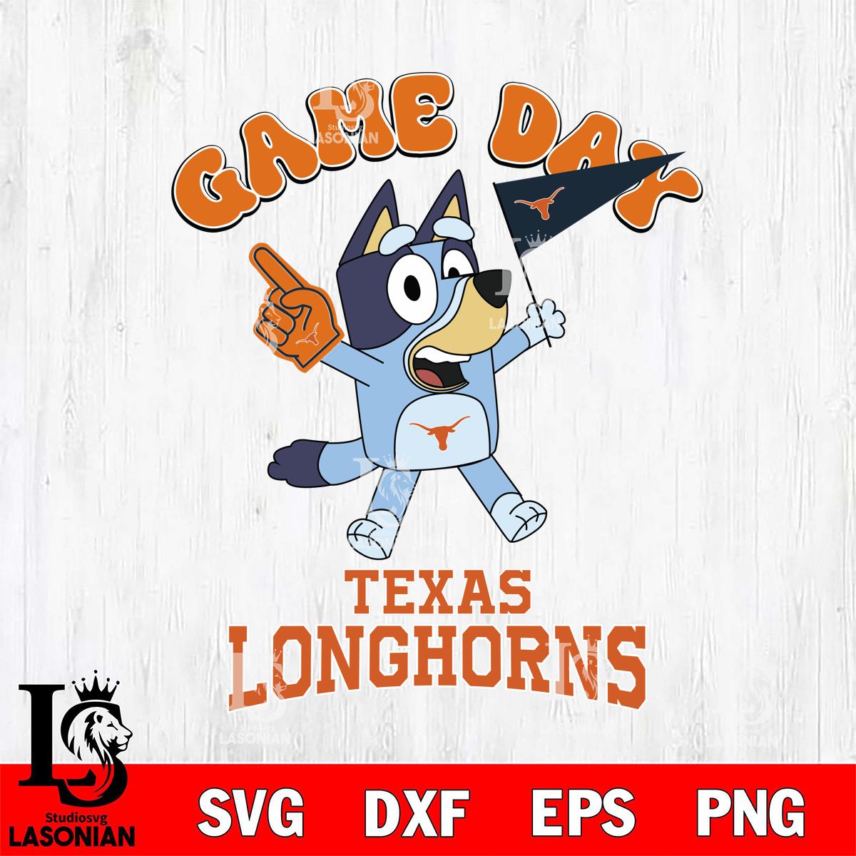 Texas Longhorns Bluey Game Day – lasoniansvg