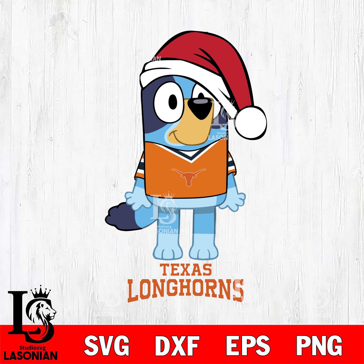 Texas Longhorns Christmas Bluey Sport – lasoniansvg
