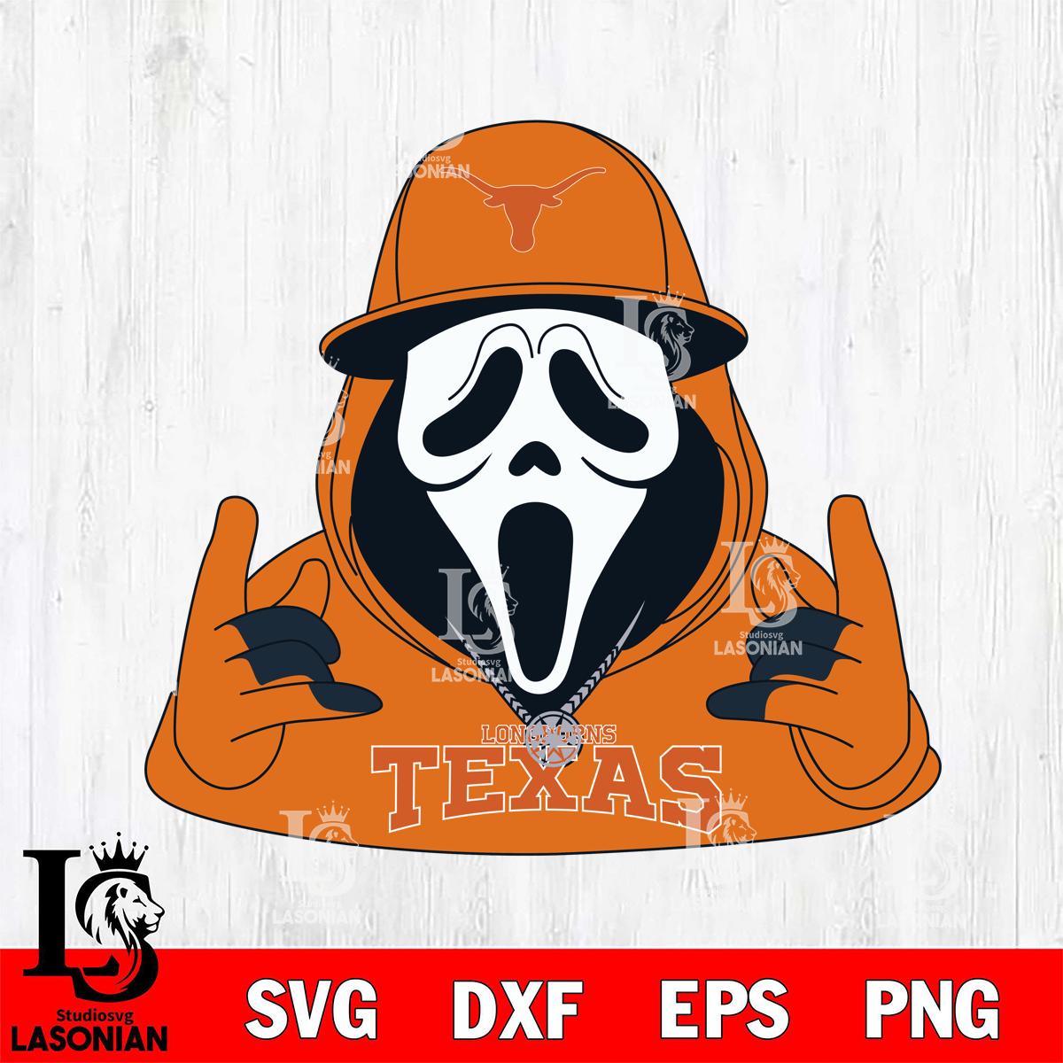Texas Longhorns Horror Character Ghostface Sport – lasoniansvg