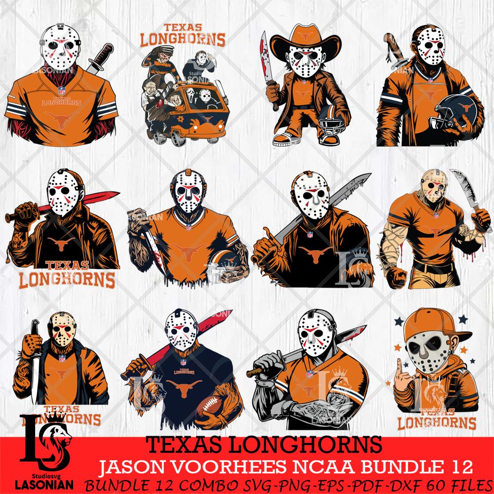 Texas Longhorns Jason Voorhees Horror Bundle 12 SVG – lasoniansvg