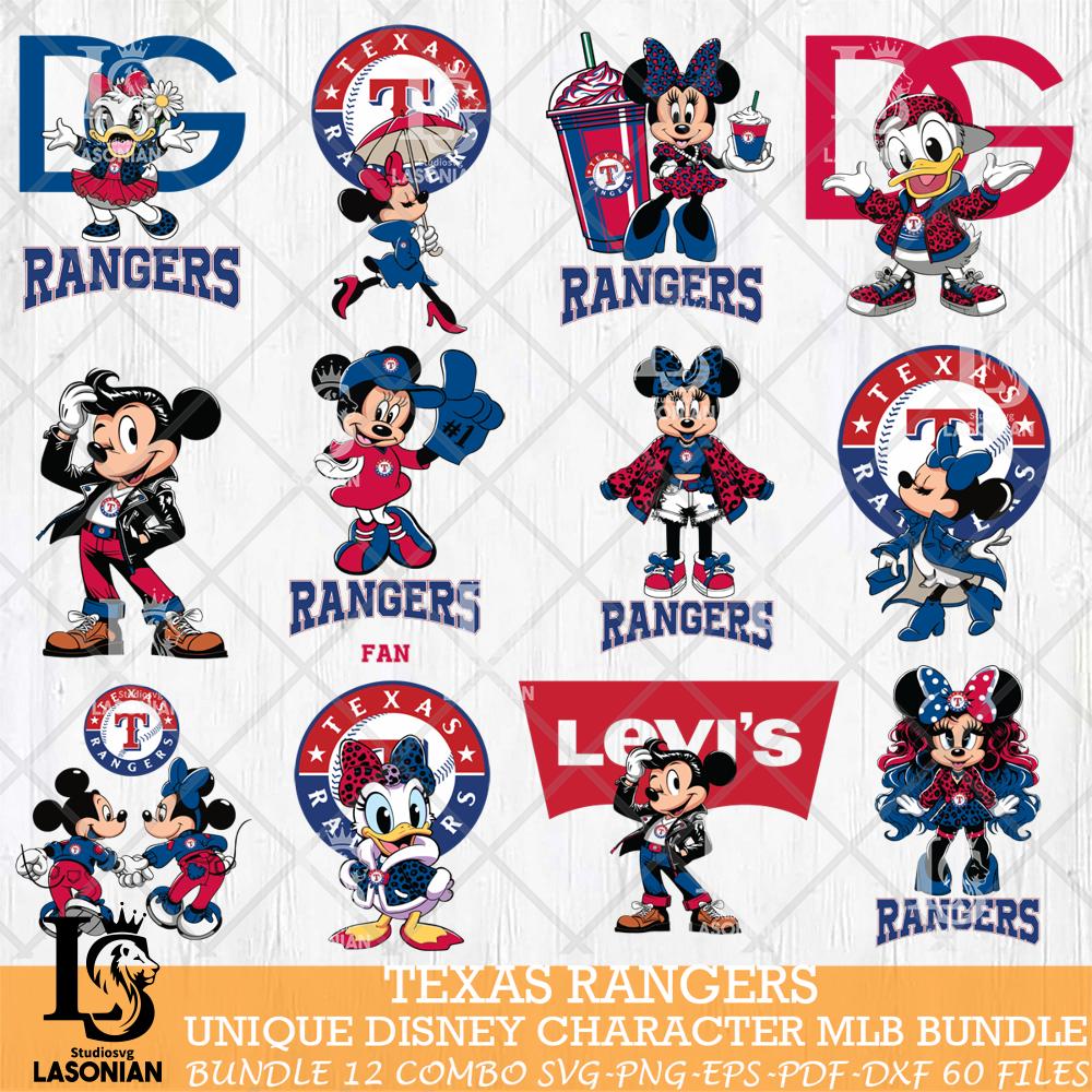 Texas Rangers Disney character MLB Bundle 12 – lasoniansvg
