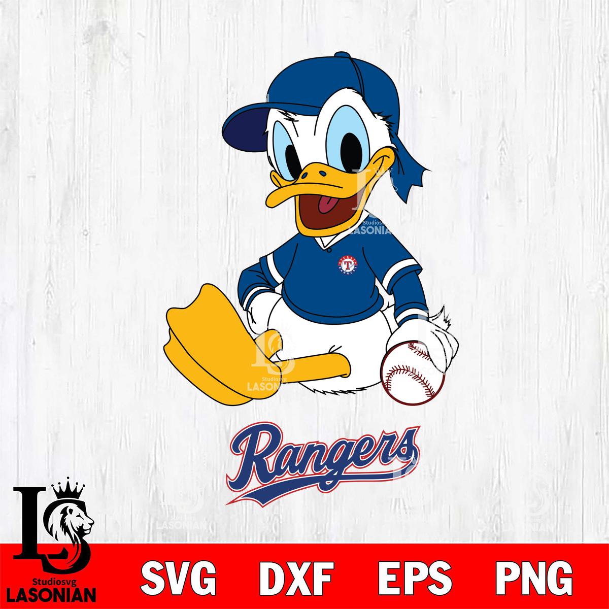 Texas Rangers Donald Duck Baseball hat – lasoniansvg