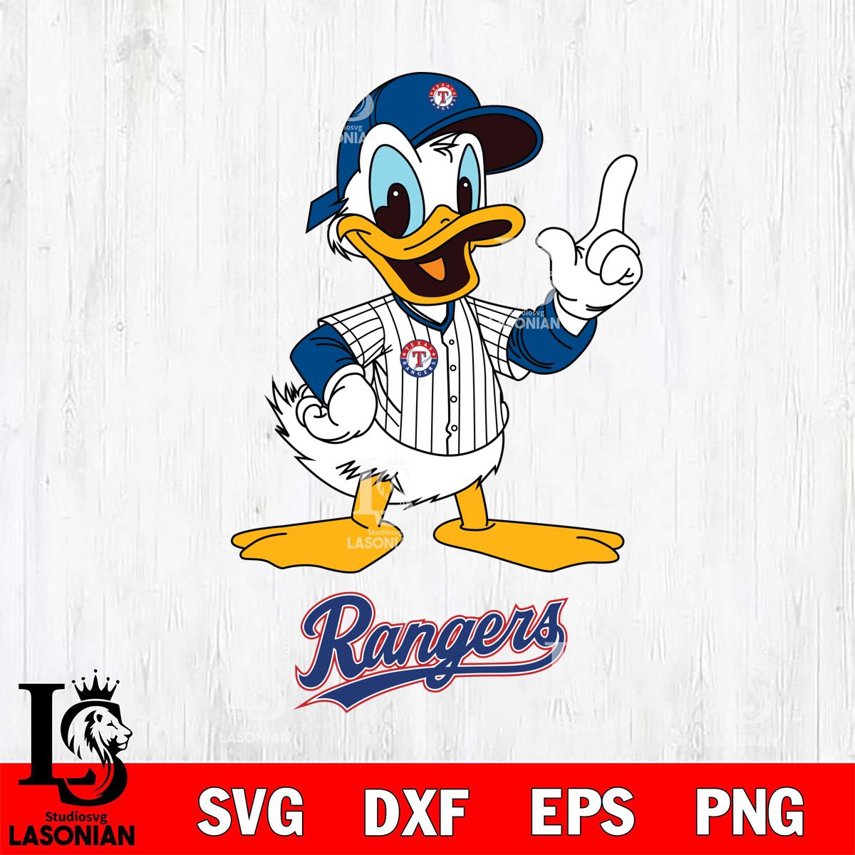 Texas Rangers Donald Duck MLB – lasoniansvg