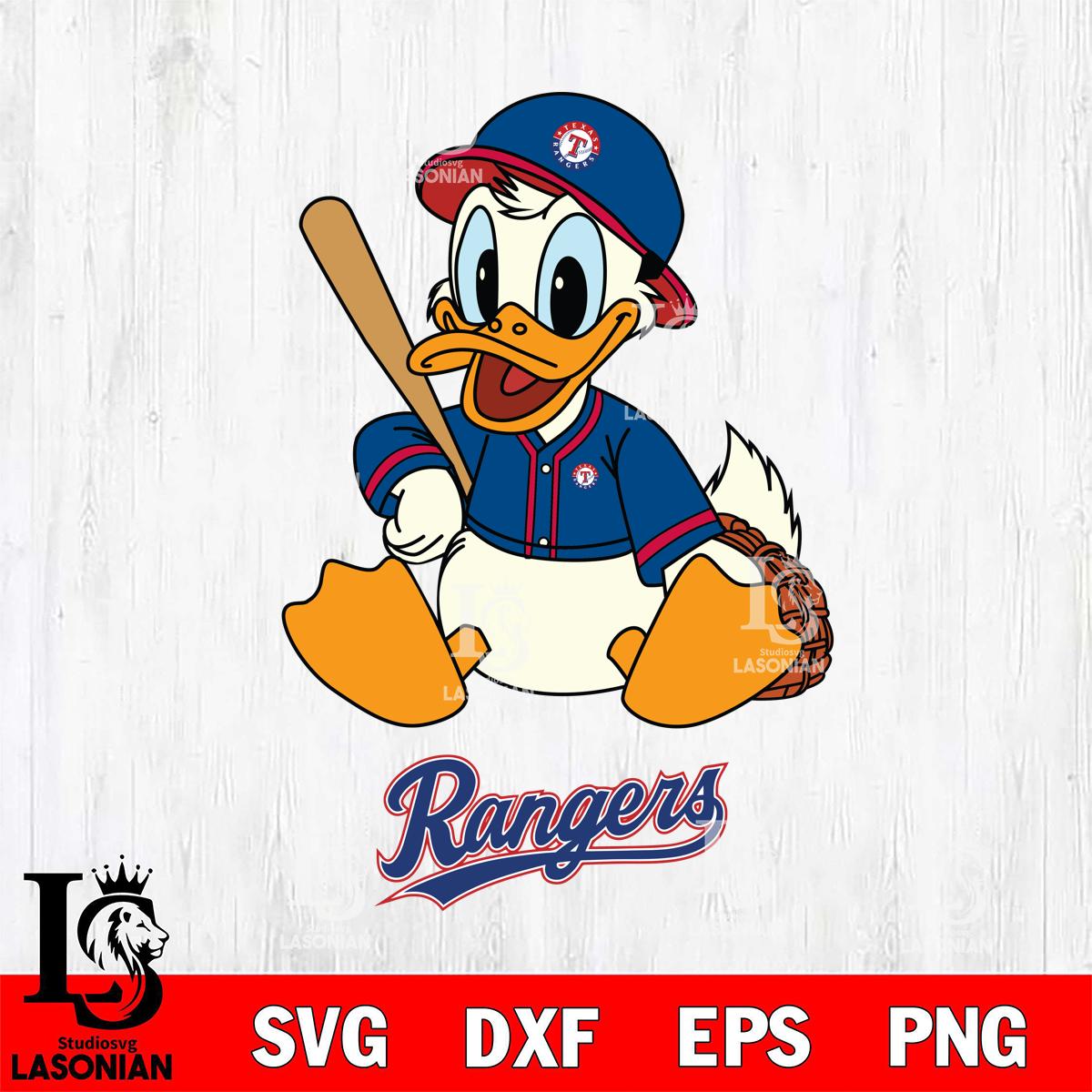 Texas Rangers Donald Duck Mlb Sport – lasoniansvg
