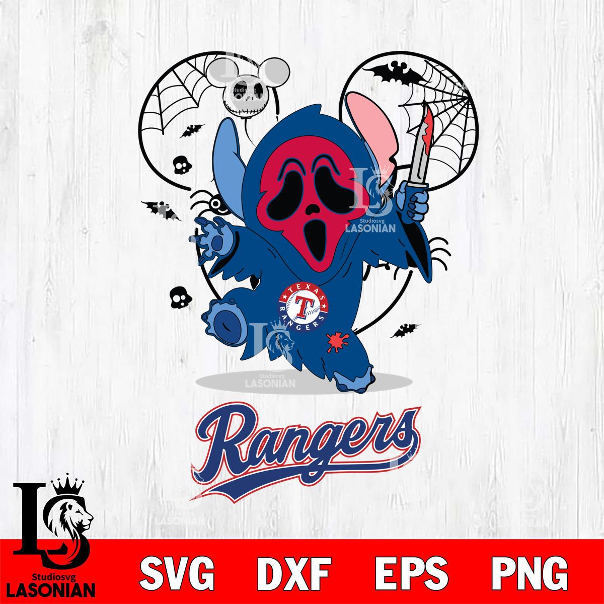 Texas Rangers Stitch Ghost Face Halloween 2 – lasoniansvg