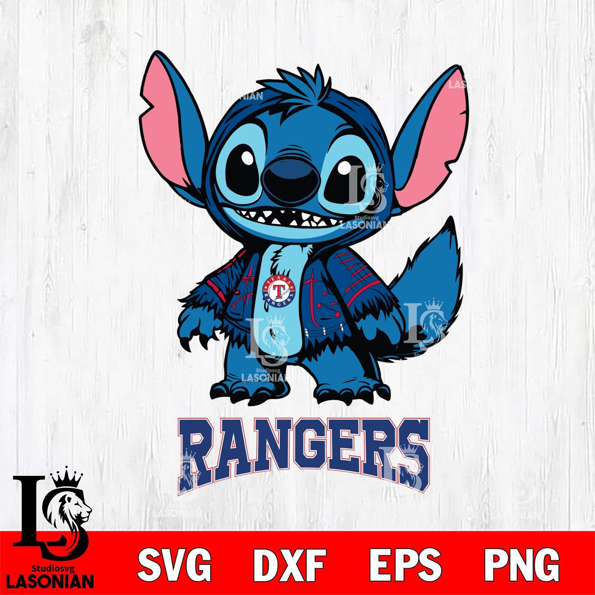 Texas Rangers Stitch Halloween – lasoniansvg