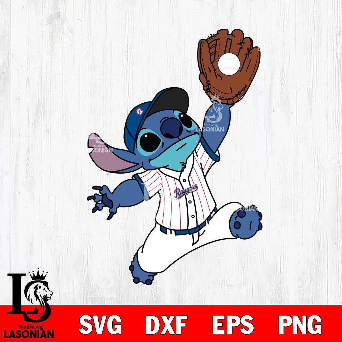 Texas Rangers Stitch catches ball – lasoniansvg