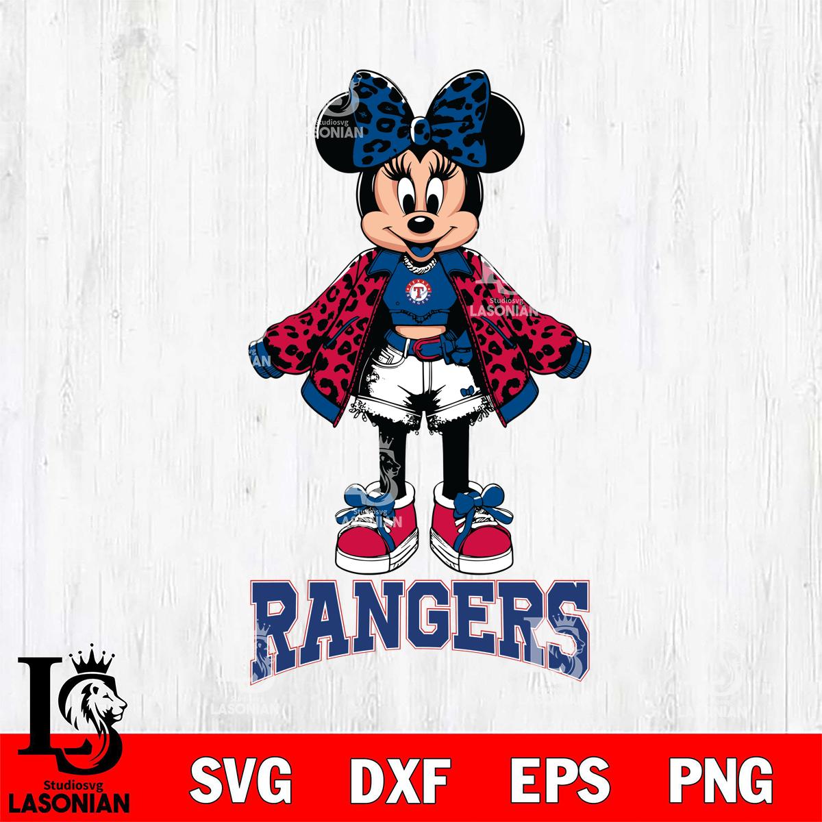 Texas Rangers Style Minnie Disney – lasoniansvg